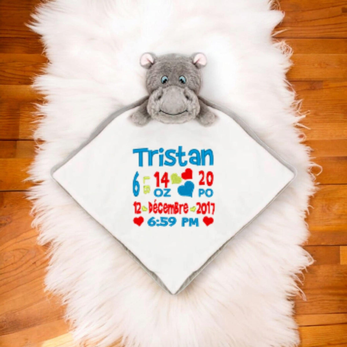 Hippo comforter - personalized comforter – manoushkacreation